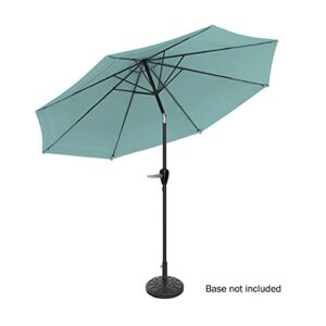 Pure Garden Patio Umbrella with Auto Tilt – 10 Ft Easy Crank Outdoor Table Umbrella Shade for Deck, Balcony, Porch, Backyard or Pool (Dusty Green)