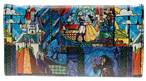 Beauty and The Beast Trifold Womens Hand Purse Clutch Wallet