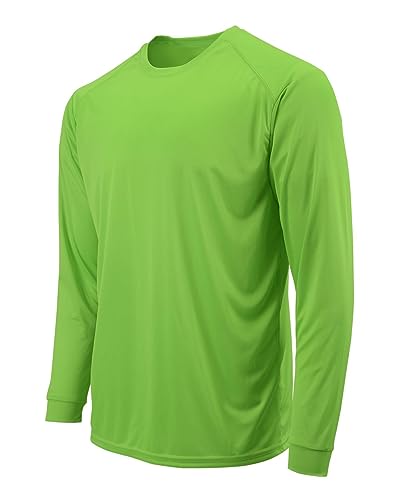 Paragon Mens Long Islander Performance Long Sleeve T-Shirt, M, Neon Lime-1