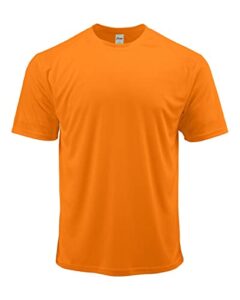 paragon youth islander performance t-shirt, l, neon orange