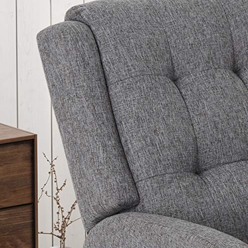 Great Deal Furniture Smith Traditional Upholstered Recliner, Charcoal Tweed