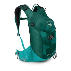 osprey salida 12l women's biking backpack with hydraulics reservoir, teal glass, one size