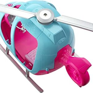 Barbie Helicopter with Spinning Rotors, Pink and Blue 2-Seater Design with Seatbelts and Pilot "Controls" (Amazon Exclusive)