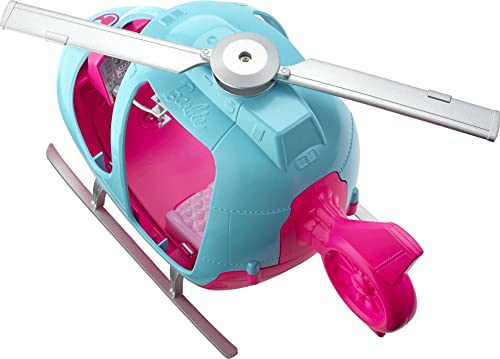 Barbie Helicopter with Spinning Rotors, Pink and Blue 2-Seater Design with Seatbelts and Pilot "Controls" (Amazon Exclusive)