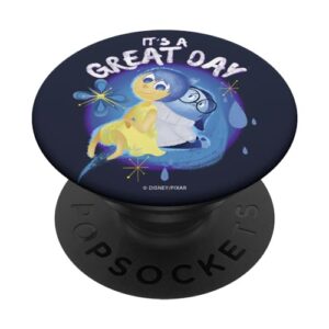 disney pixar inside out joy sadness it's a great day popsockets standard popgrip