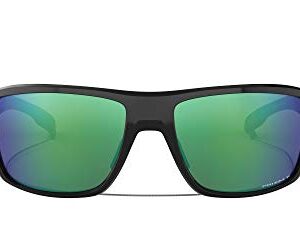 Oakley Men's OO9416 Split Shot Rectangular Sunglasses, Polished Black/Prizm Shallow Water Polarized, 64 mm