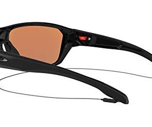 Oakley Men's OO9416 Split Shot Rectangular Sunglasses, Polished Black/Prizm Shallow Water Polarized, 64 mm