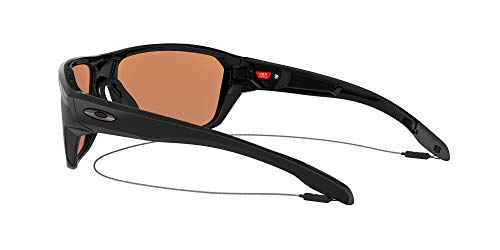 Oakley Men's OO9416 Split Shot Rectangular Sunglasses, Polished Black/Prizm Shallow Water Polarized, 64 mm