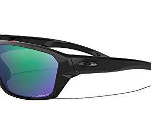 Oakley Men's OO9416 Split Shot Rectangular Sunglasses, Polished Black/Prizm Shallow Water Polarized, 64 mm