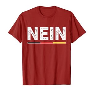 Nein T shirt German No Saying Funny Germany Vintage Tee Gift T-Shirt