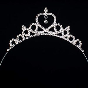 Girls Princess Crystal Tiara Crown For Birthday Party(Style1)