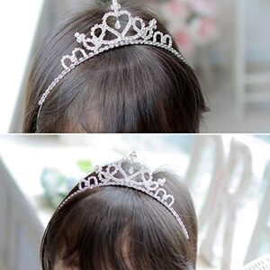 Girls Princess Crystal Tiara Crown For Birthday Party(Style1)