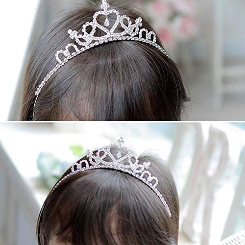 Girls Princess Crystal Tiara Crown For Birthday Party(Style1)