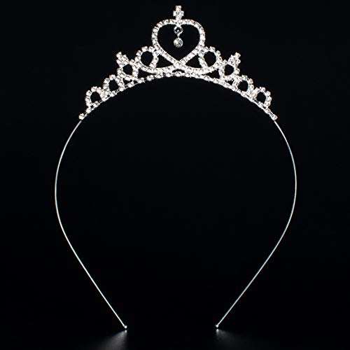 Girls Princess Crystal Tiara Crown For Birthday Party(Style1)