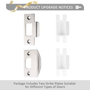 Probrico 6 Pack Square Door Lever Door Lock Handle Lockset Keyless Doorknobs Passage Knobs Lockset Interior Hallway Passage Closet in Satin Nickel