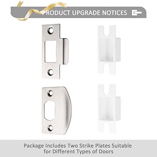 Probrico 6 Pack Square Door Lever Door Lock Handle Lockset Keyless Doorknobs Passage Knobs Lockset Interior Hallway Passage Closet in Satin Nickel