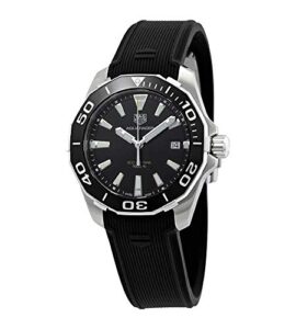 tag heuer aquaracer black dial men's rubber watch way111a.ft6151