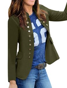 luvamia mujer chaqueta blazer jackets for women blazer jacket blazer womens suit jackets and blazers blazers for women business casual army green size x-large