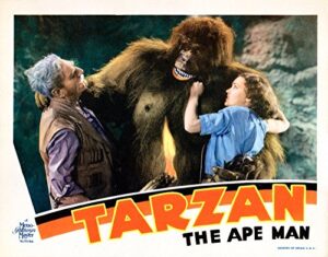 posterazzi tarzan the ape man lobbycard from left: c. aubrey smith ray corrigan maureen o'sullivan 1932 movie masterprint poster print, (28 x 22), varies