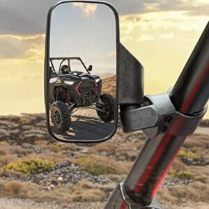 UTV Mirrors, KEMIMOTO UTV Side Mirrors Fits 1.6-2 IN Roll Cage Compatible with Pioneer Polaris RZR 900 1000 Can Am Kawasaki Mule Rhino YXZ Zforce Shatter Proof Tempered Glass