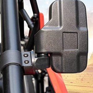 UTV Mirrors, KEMIMOTO UTV Side Mirrors Fits 1.6-2 IN Roll Cage Compatible with Pioneer Polaris RZR 900 1000 Can Am Kawasaki Mule Rhino YXZ Zforce Shatter Proof Tempered Glass