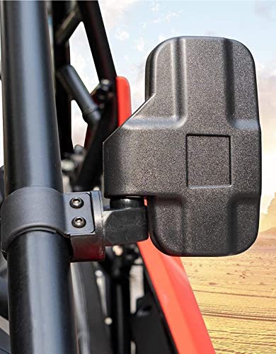 UTV Mirrors, KEMIMOTO UTV Side Mirrors Fits 1.6-2 IN Roll Cage Compatible with Pioneer Polaris RZR 900 1000 Can Am Kawasaki Mule Rhino YXZ Zforce Shatter Proof Tempered Glass