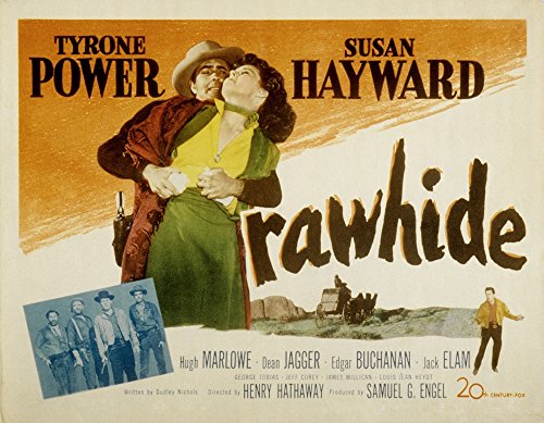 Posterazzi Rawhide Tyrone Power Susan Hayward 1951 Tm And Copyright (C) 20Th Century Fox Film All Rights Reserved. Movie Masterprint Poster Print, (28 x 22)