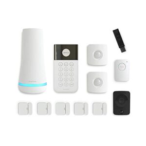 simplisafe 12 piece wireless home security system w/hd camera - optional 24/7 professional monitoring - no contract - compatible with alexa and google assistant