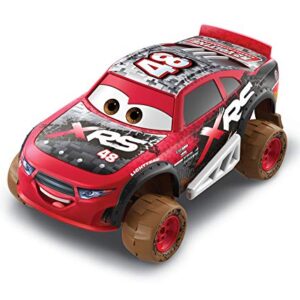 Mattel Disney Cars Toys XRS Mud Racing Racing T. G. Castlenut Vehicle 155 Scale Die-Casts, Real Suspensions, Off-Road, Dirt-Splashed Design, All-Terrain Wheels, Ages 3 and upâ€‹