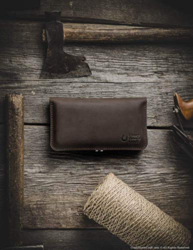 Leather Wallet for iPhone 14 Pro / 14 Plus, 14/13 / 12 Pro Max, 13/12 Mini, Sleeve for Two Phones, Wood Brown, Handmade Phone Cover SE, 12, 11 Pro Max/Xr/Xs/8,7,6s,X Wool Felt, Crazy Horse Craft