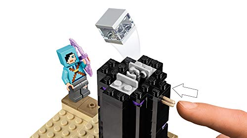 LEGO Minecraft The End Battle 21151 Ender Dragon Building Kit Includes Dragon Slayer and Enderman Toy Figures for Dragon Fighting Adventures (222 Pieces)