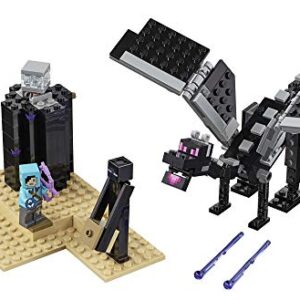 LEGO Minecraft The End Battle 21151 Ender Dragon Building Kit Includes Dragon Slayer and Enderman Toy Figures for Dragon Fighting Adventures (222 Pieces)