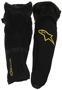 alpinestars men's paragon plus knee/shin protector, black acid yellow, small