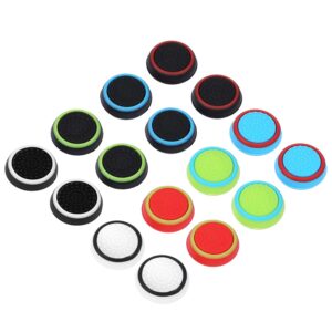 obeka compatible with 8 pairs thumb grips silicone analog stick covers thumbstick controller replacement joystick cap ps4 ps3 ps2 xbox one xbox 360 wii u