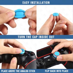 Obeka Compatible with 8 Pairs Thumb Grips Silicone Analog Stick Covers Thumbstick Controller Replacement Joystick Cap PS4 PS3 PS2 Xbox One Xbox 360 Wii U