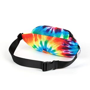 Fannypack with Speakers. Bluetooth Fanny Pack for Parties/Festivals/Raves/Beach/Boats. Rechargeable, Works with iPhone & Android. (Tie Dye, 2023 Edition)