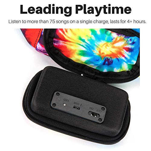 Fannypack with Speakers. Bluetooth Fanny Pack for Parties/Festivals/Raves/Beach/Boats. Rechargeable, Works with iPhone & Android. (Tie Dye, 2023 Edition)