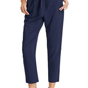 GRACE KARIN Women's Pants Trouser Slim Casual Cropped Paper Bag Waist Pants Navy Blue M