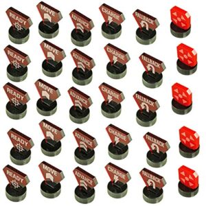 litko combat mega-marker set compatible with wh:kt, translucent red & red (30)