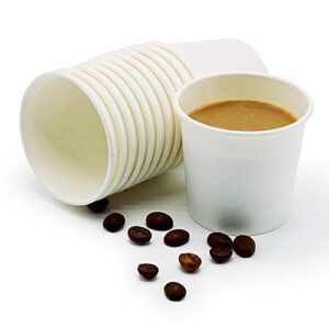 tashibox thick espresso cups travel to go, 200 count (pack of 1), white