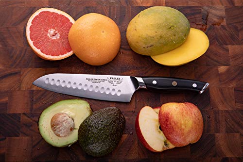 EAGLES KITCHENWARE Chef's Knife – Eagles Power Series – AUS10 Japanese Super Steel – Vacuum treated– Gift Box & Blade Guard (7" Chef's Knife)