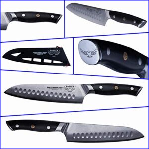 EAGLES KITCHENWARE Chef's Knife – Eagles Power Series – AUS10 Japanese Super Steel – Vacuum treated– Gift Box & Blade Guard (7" Chef's Knife)