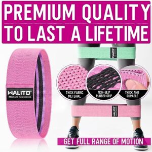 WALITO Resistance Bands for Legs and Butt, Fabric Exercise Loop Bands Yoga, Pilates, Rehab, Fitness and Home Workout, Strength Bands for Booty