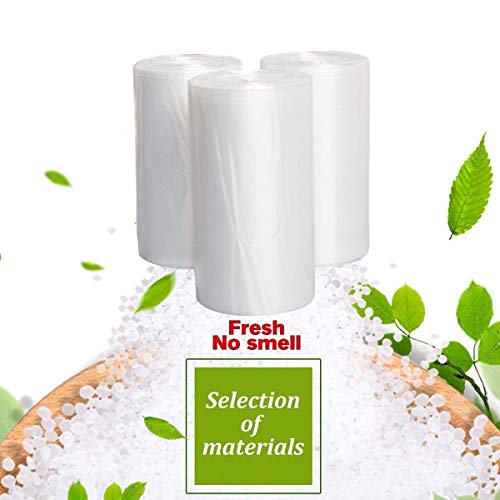 Middle Kitchen Trash Bags,30 Liter 200-Counts /4rolls 21.6'' x 23.6'' Clear White Strong Trash Bags for Home Office Grabage Can 7.5gallon 8 gallon Trash Can Liners