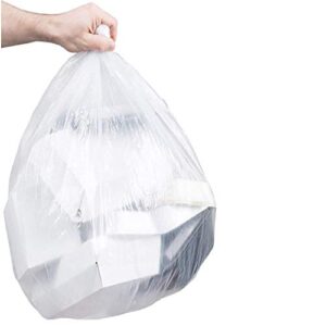 Middle Kitchen Trash Bags,30 Liter 200-Counts /4rolls 21.6'' x 23.6'' Clear White Strong Trash Bags for Home Office Grabage Can 7.5gallon 8 gallon Trash Can Liners