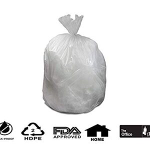 Middle Kitchen Trash Bags,30 Liter 200-Counts /4rolls 21.6'' x 23.6'' Clear White Strong Trash Bags for Home Office Grabage Can 7.5gallon 8 gallon Trash Can Liners