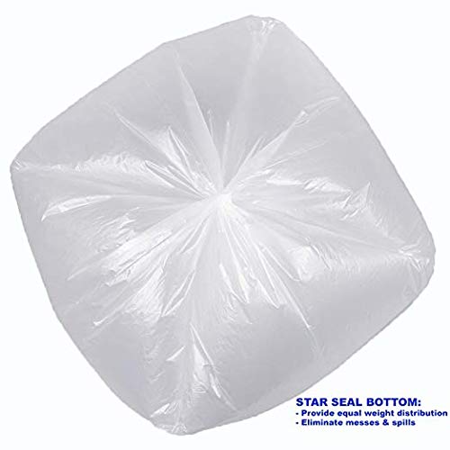 Middle Kitchen Trash Bags,30 Liter 200-Counts /4rolls 21.6'' x 23.6'' Clear White Strong Trash Bags for Home Office Grabage Can 7.5gallon 8 gallon Trash Can Liners