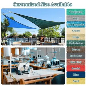 Shade&Beyond Shade Sail Triangle 15'x15'x21' Patio Sunshade Sail for Patio Lawn Deck Rust Red Color