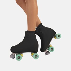 CALZITALY Cover Skates | Skate Boot Covers | Roller Skating Wear Woman and Girl | 70 DEN | Made in Italy (USA: 10/12 = EU: 28/32, Black)