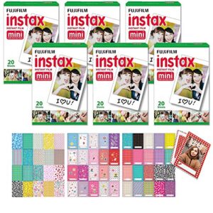 fuji mini instant film 12 x 10 packs 120 prints with 60 frame stickers